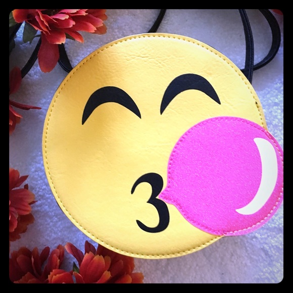Bags | Bubble Gum Emoji Crossover Purse | Poshmark